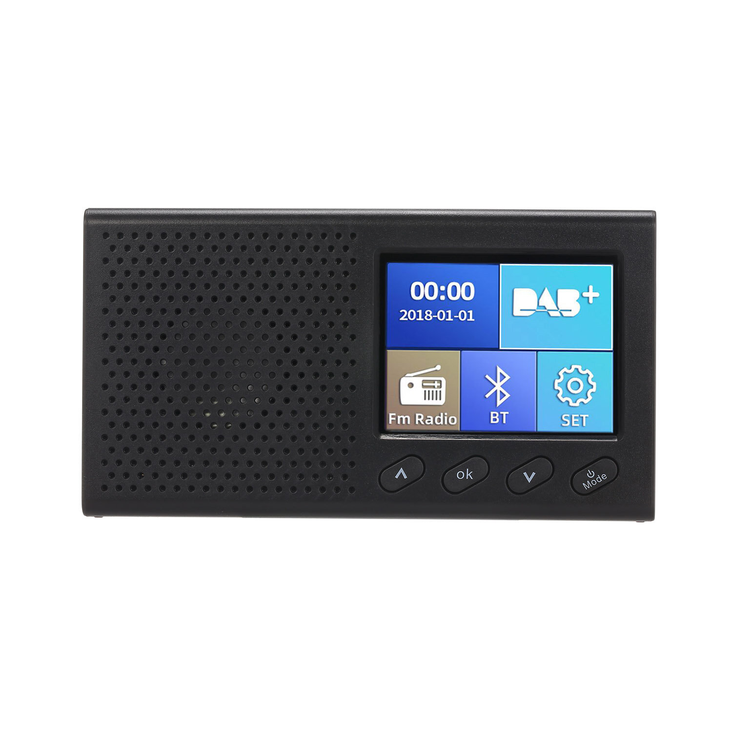 Портативный DAB Радио Зарядное Ручное Цифровое Приемное Устройство DAB БТ Колонка Музыкальный Проигрыватель Дисплей Цветной ЖК 2.4-дюйма Разъем для Наушников 3.5мм Черный 12.1*6.6*2.5см Вес 121г Встроенный АКБ 900mAh