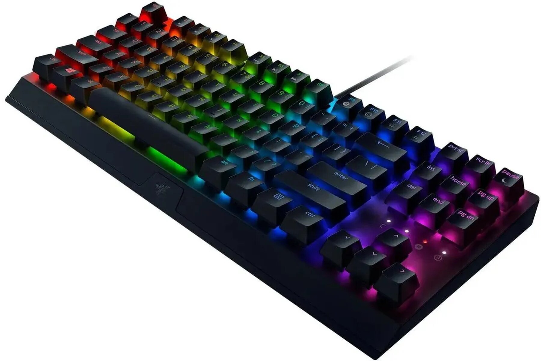 Клавиатура игровая Razer BlackWidow V3 TKL, RGB, Green Switch, черный (RZ03-03490700-R3R1)