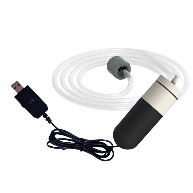 USB-насос для насыщения кислородом аквариума рыб-черный-регулируемый объем воздуха, Тип B