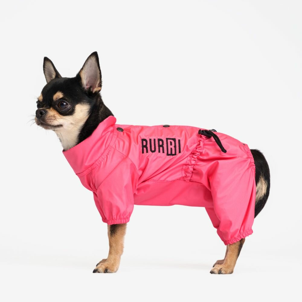 RURRI Дождевик для собак, 2XL, коралл (девочка)