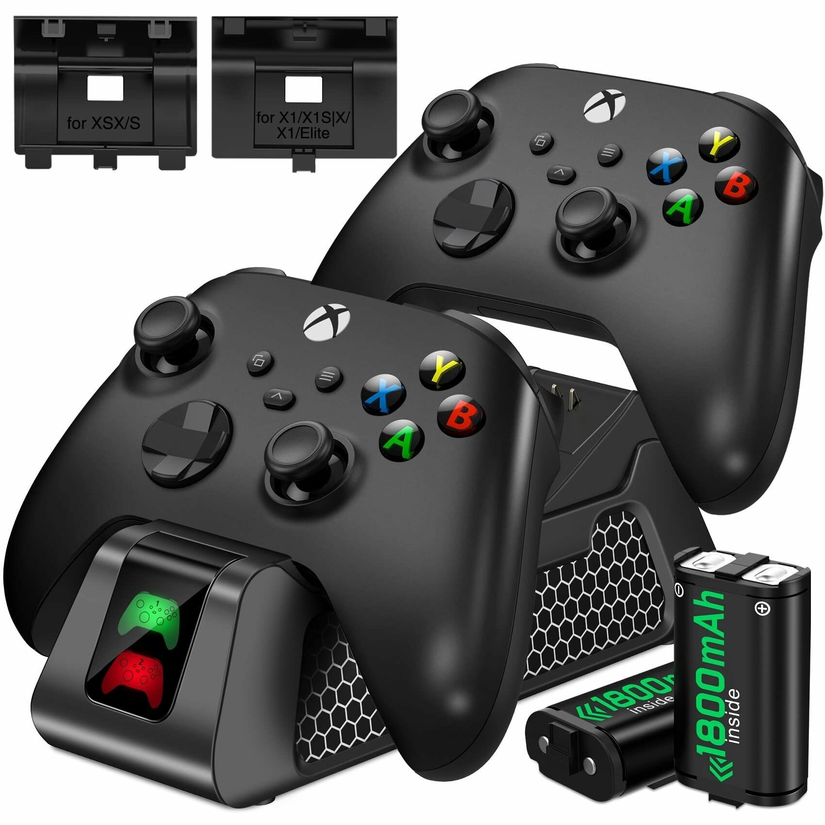 Зарядная станция Xbox Series S/X - Xbox One Dobe Charging Dock+2 шт АКБ 1800 mAh