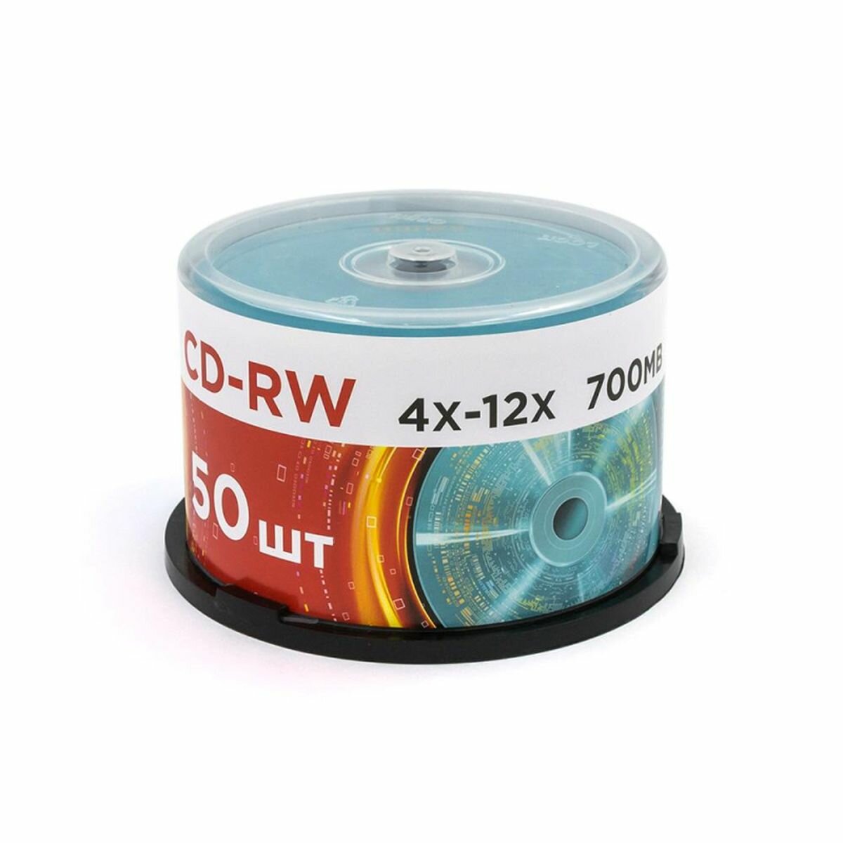 Оптический диск CD-RW Mirex 700Mb, 12х, cake box, 50шт. (UL121002A8B)