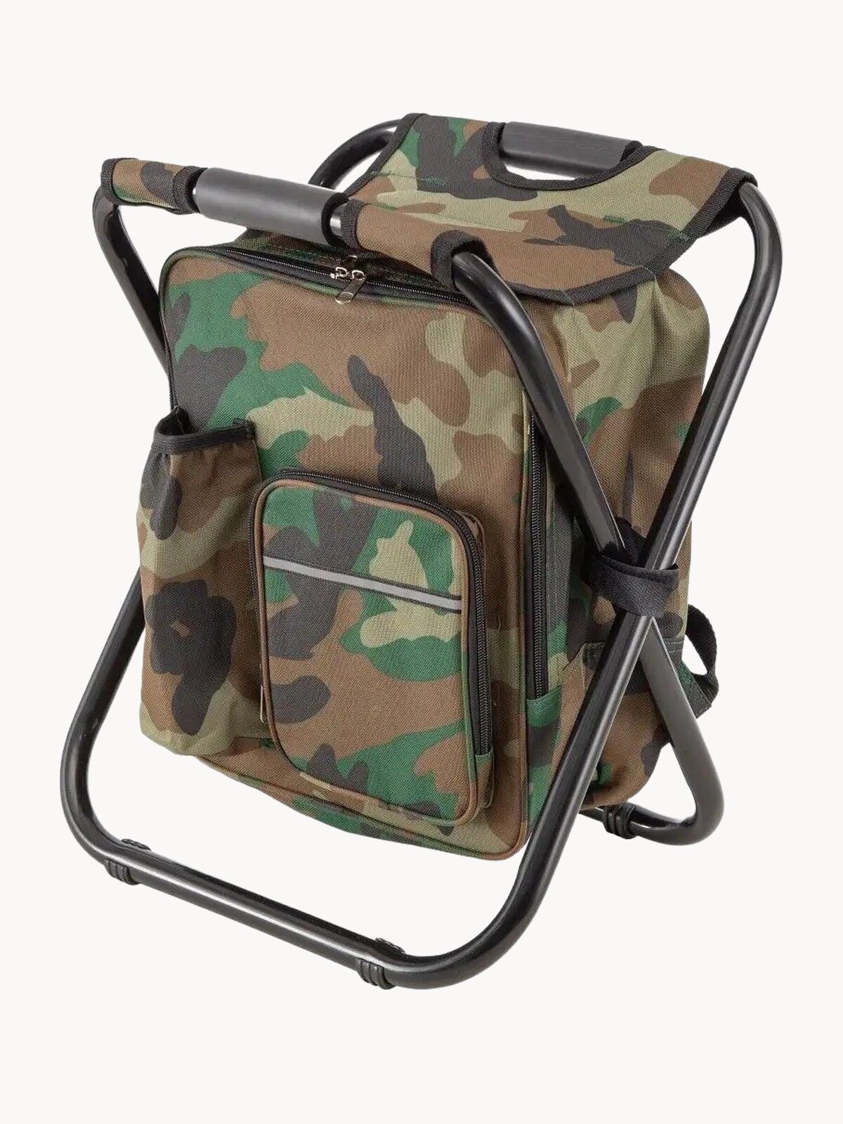 Рюкзак со стулом для рыбалки и охоты, стул складной туристический для отдыха, рыболовный стул-рюкзак, походный, камуфляж, хаки