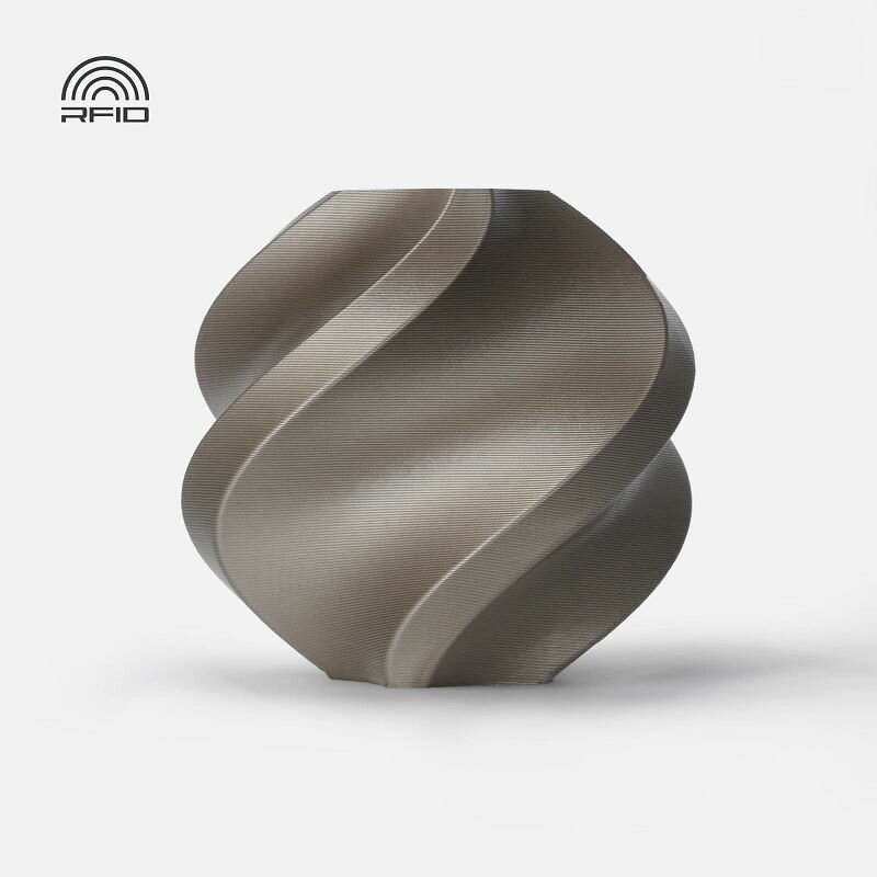 Bambu Lab PLA Metal металлический филамент для 3D-печати: высокая ударная вязкость, легкая печать, интеллектуальное распознавание параметров через RFID Iridium Gold 13400 1kg с катушкой