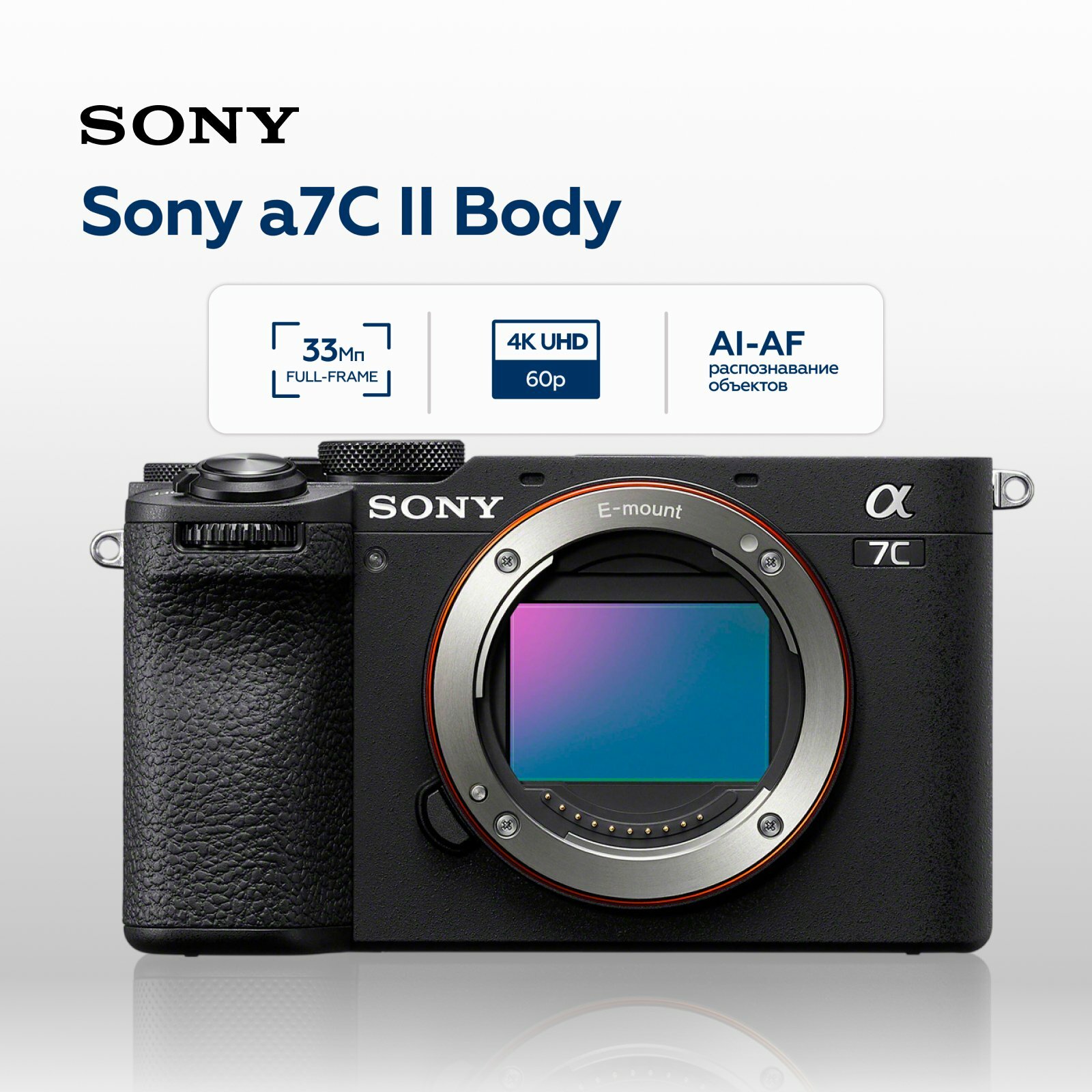 Беззеркальный фотоаппарат Sony a7C II Body, черный