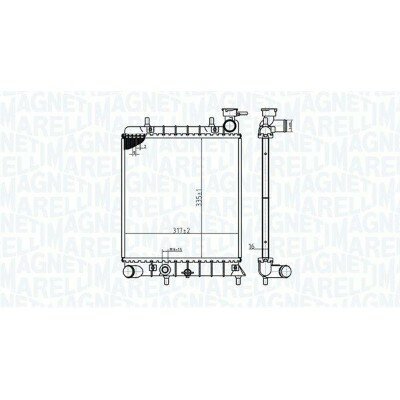 Радиатор M.MARELLI 350213174800 Hyundai Accent 1.3, 1.5, 1.6 1, 00-> 323x355