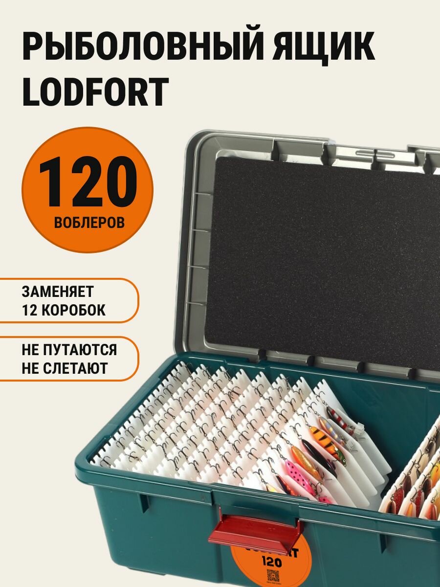 Ящик под воблеры и блесна LODFORT 120 (MOF)