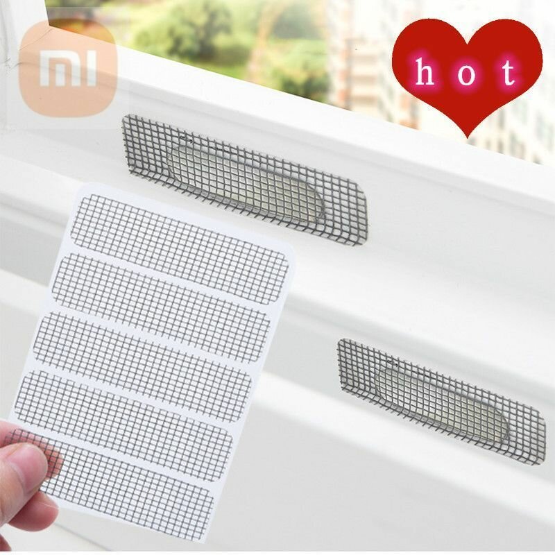 Комплект заплаток для ремонта москитной сетки / Ремкомплект для москитной сетки цвет серый 5 или 100 шт 6х1.5