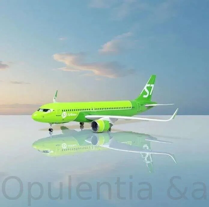 Готовая модель самолета Airbus A320neo S7 Airlines