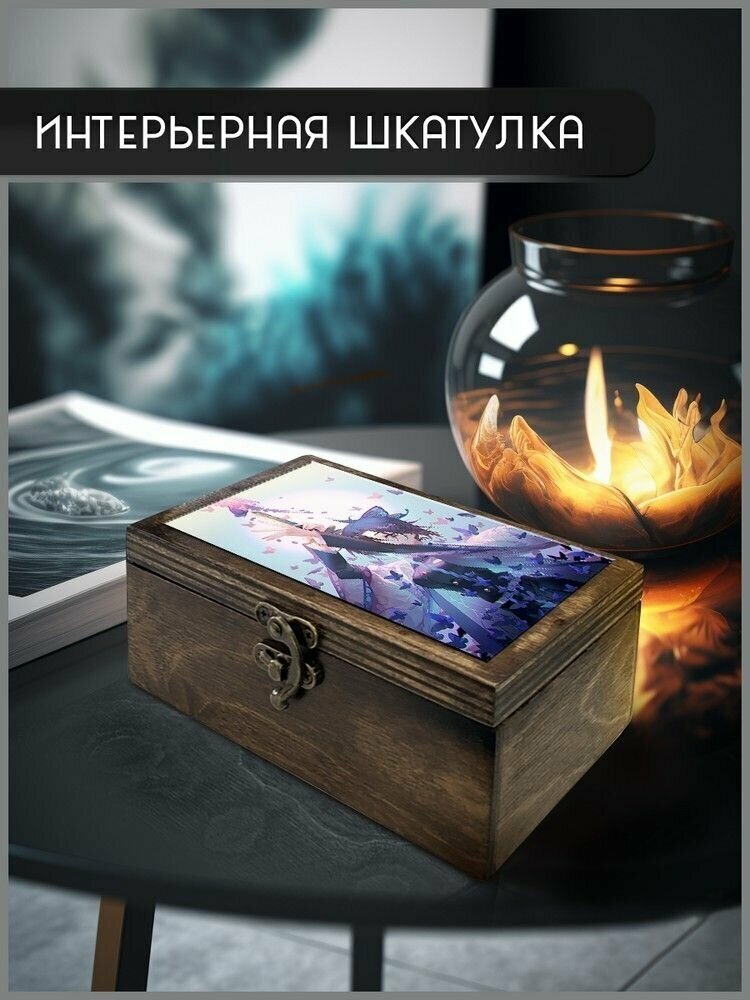 Шкатулка интерьерная для украшений универсальная 16x10x6 см Demon Slayer Kimetsu no Yaiba Аниме Action - 104