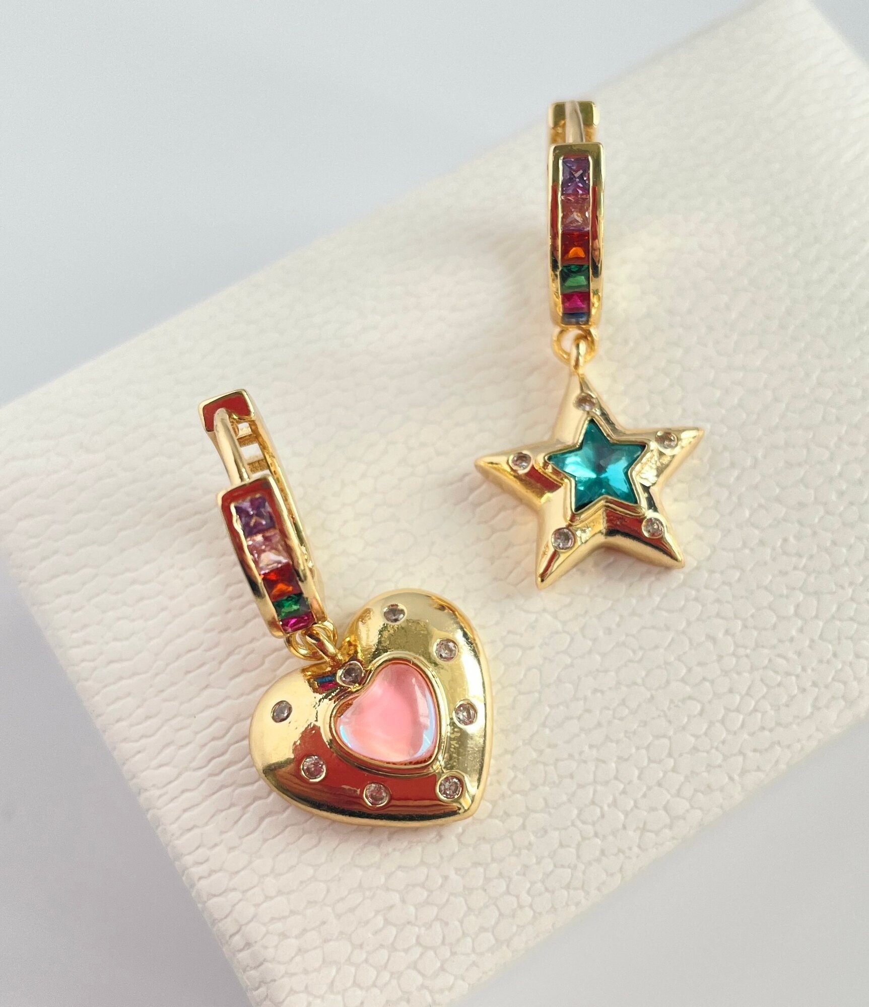 Серьги, стекло, эпоксидная смола