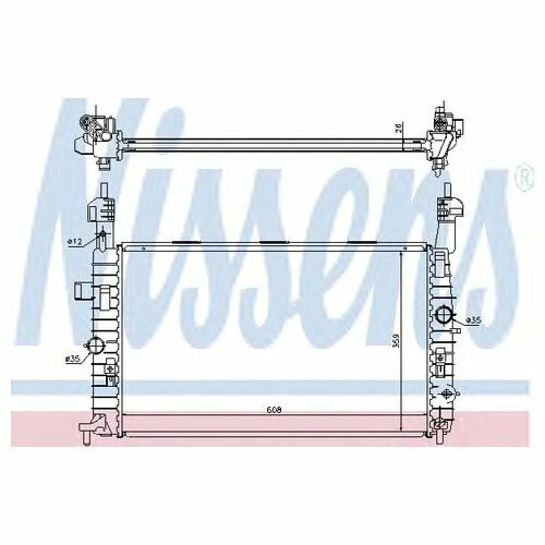 Основной радиатор (двигателя) Nissens 63096 для Opel Meriva
