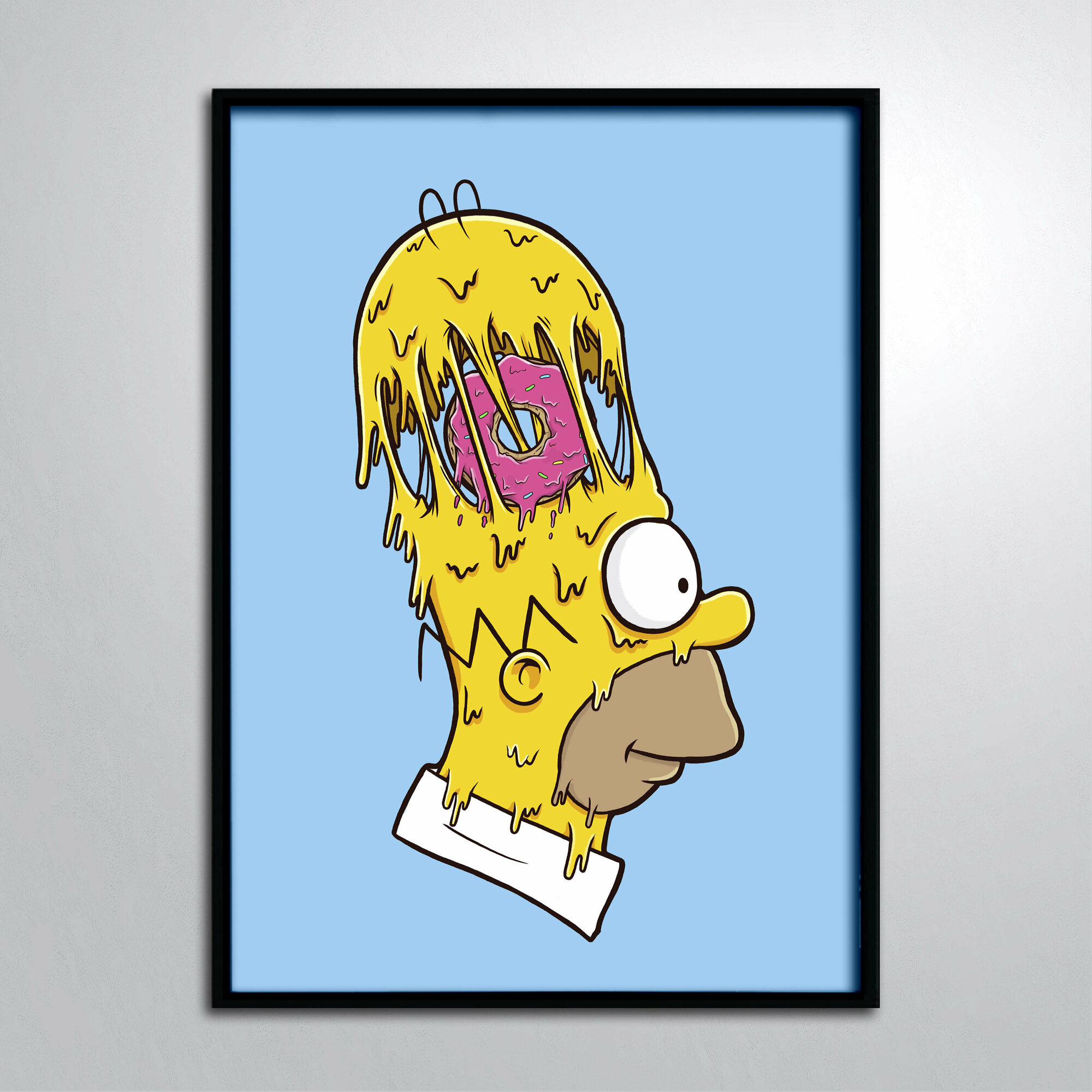 Постер без рамы/Симпсоны Гомер и Пончик Мысли The Simpsons