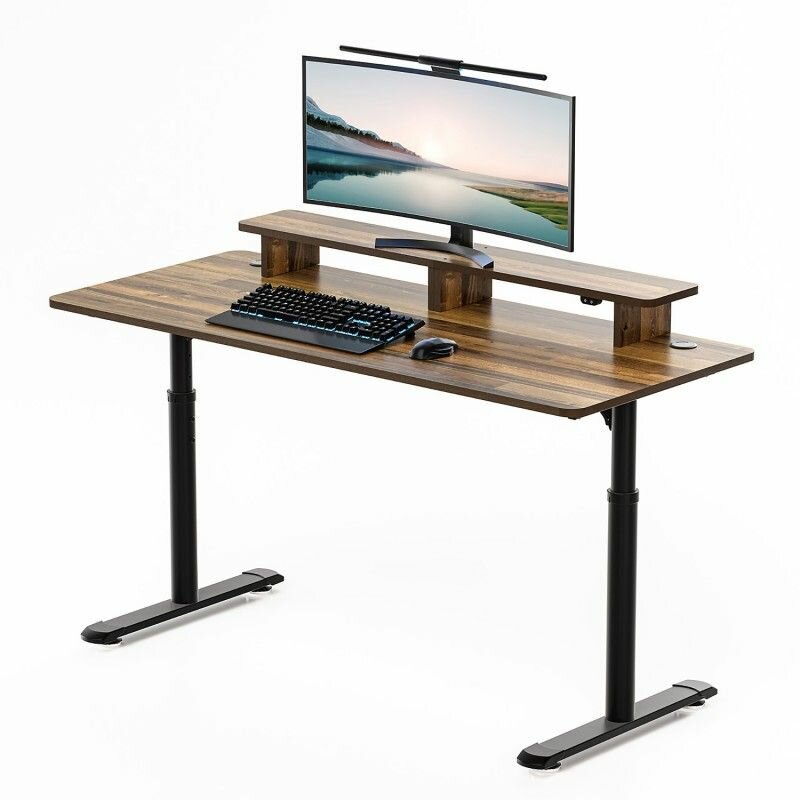 Стол для компьютера с регулировкой высоты EUREKA ERK-IMOD-60RW Коричневый 8423951001