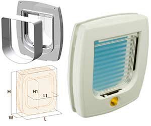 Дверь для кошек Ferplast swing 3 22,5*5*25,2см белая