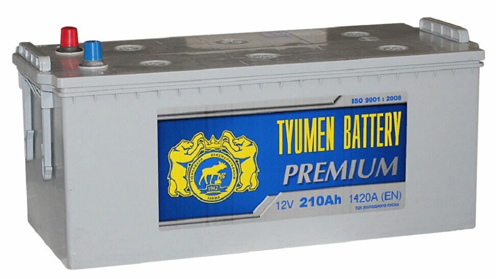 Аккумулятор автомобильный TYUMEN BATTERY PREMIUM 210 А/ч 1420 А прям. пол. (3) Евро авто (518х228х236) 6СТ-210