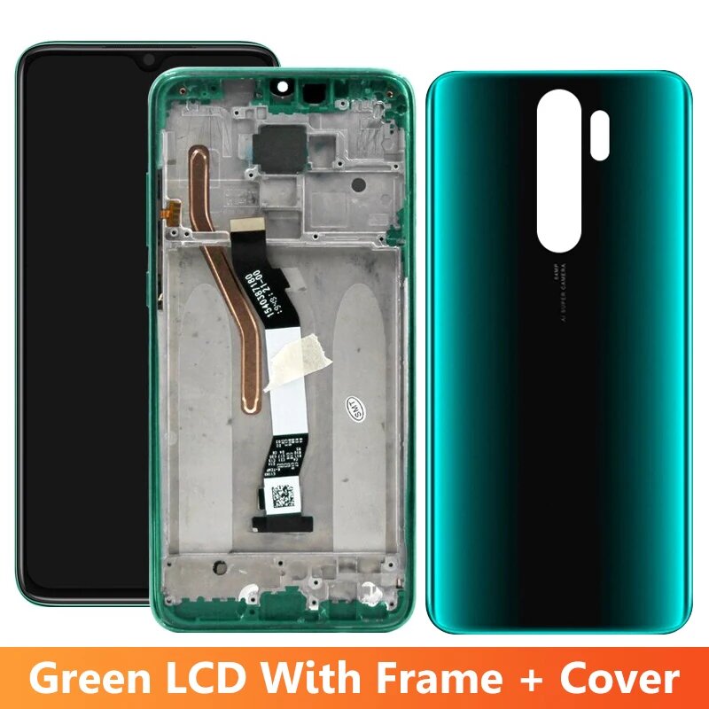 Экран 6,53 дюйма для Xiaomi Redmi Note 8 Pro M1906G7I M1906G7G ЖК-дисплей с Green Frame I Cover