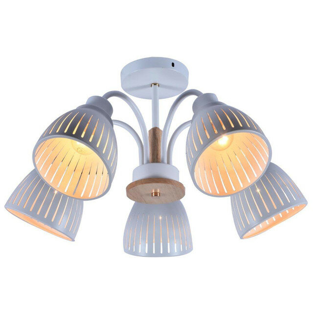 Люстра потолочная Jupiter Lighting Helena 5х60Вт Е27 металл дерево