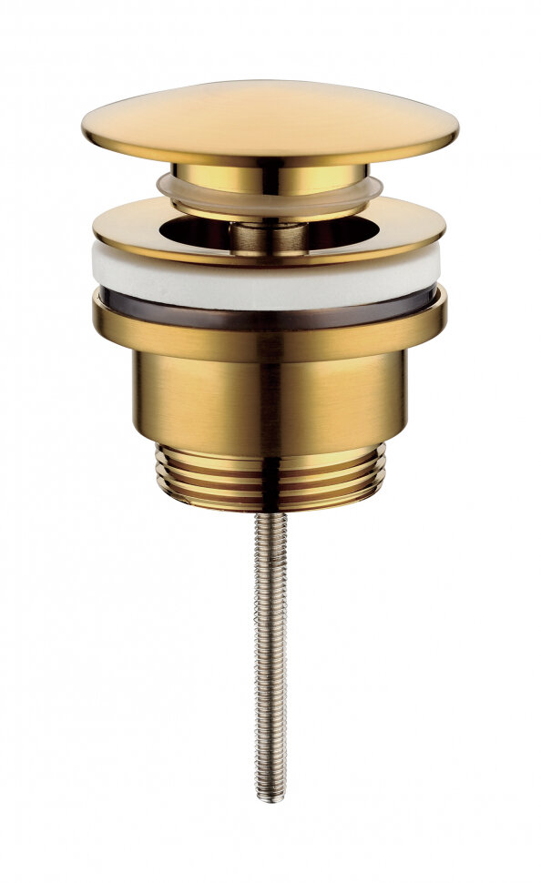 Донный клапан "Grocenberg" GB106, латунный, автоматический, золотой брашированный