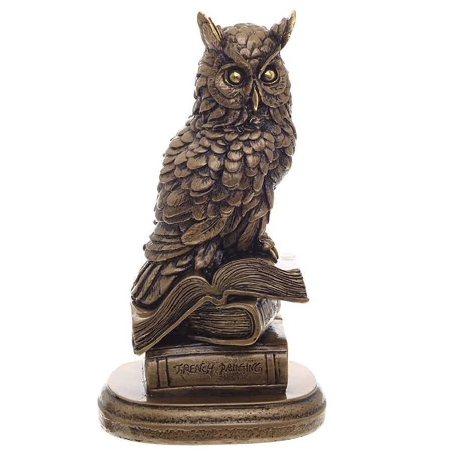 Фигура декоративная Сова (цвет золото), 17*17*30см KSMR-626784/F437