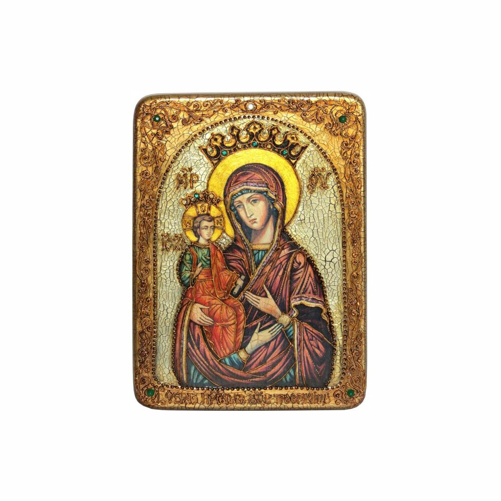 Икона аналойная Образ Божией Матери Троеручица 21*29 см 999-RTI-619m