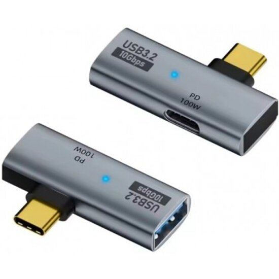 Адаптер USB-C 2 в 1 USB-A, PD Ks-is (KS-854)