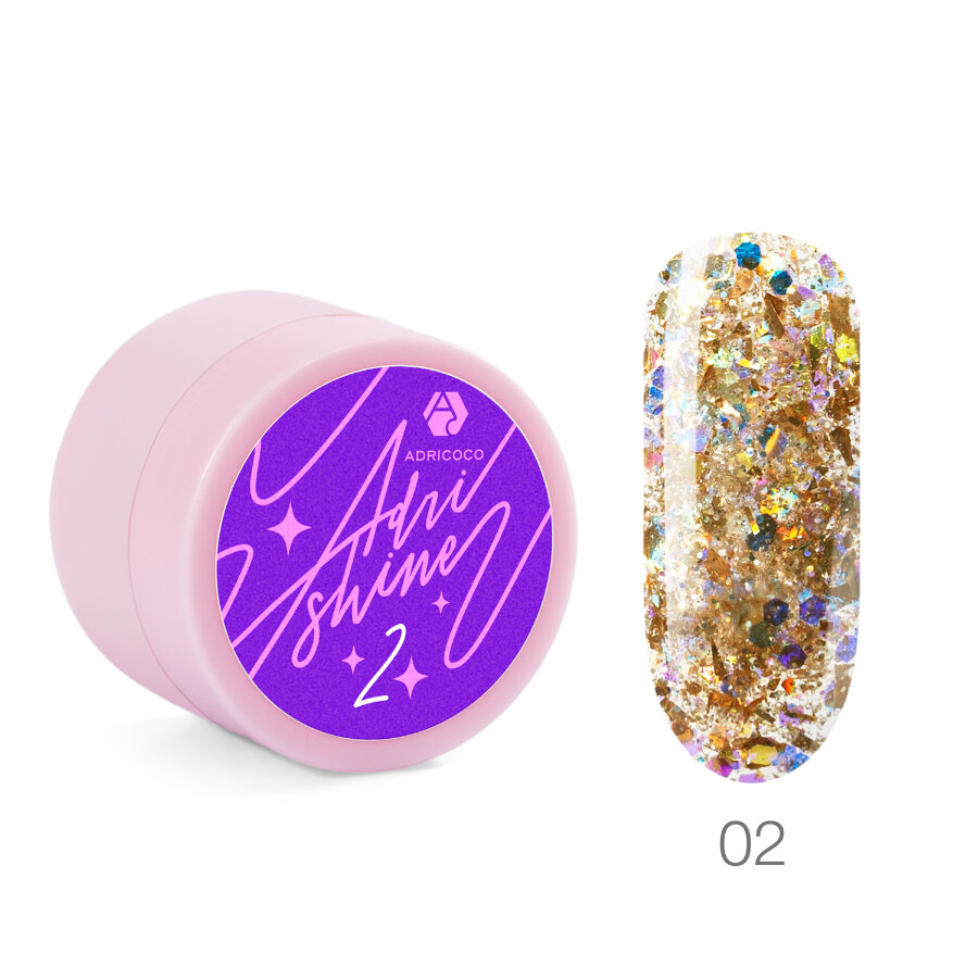 Гель для дизайна Adricoco Adri Shine №02, 5 мл