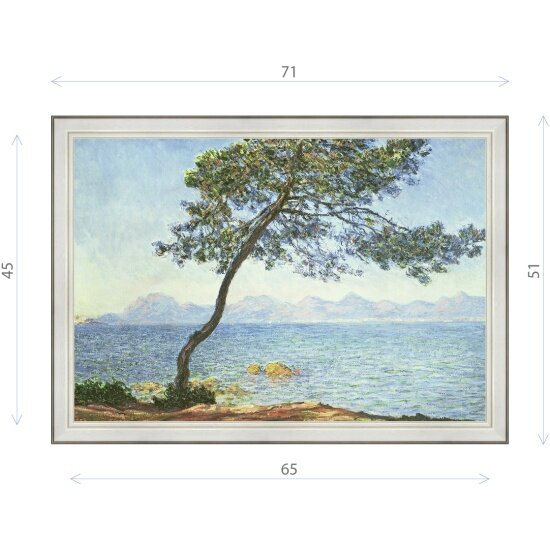 Картина Декор Депо Клода Моне Горы Эстерель Матовая бумага в раме без стекла 51х71 см, DDK03210E20W65H45P24