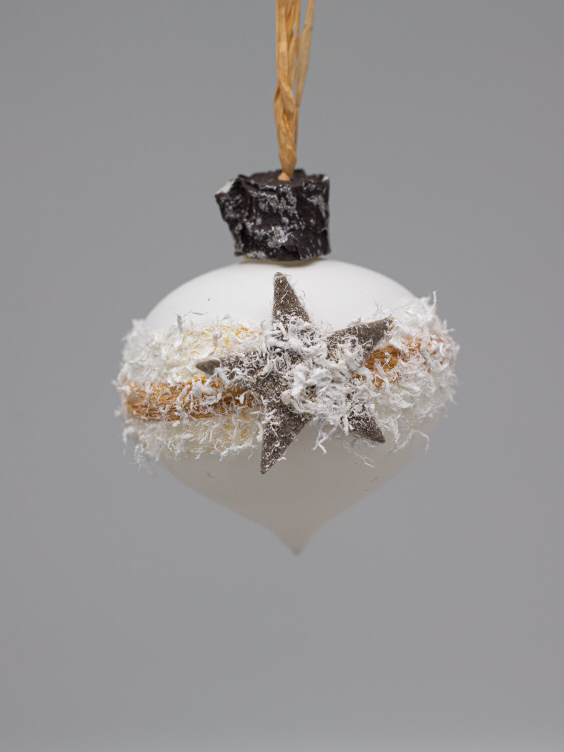 Елочное украшение Green Trees Стеклянный новогодний подвес Снежная звезда