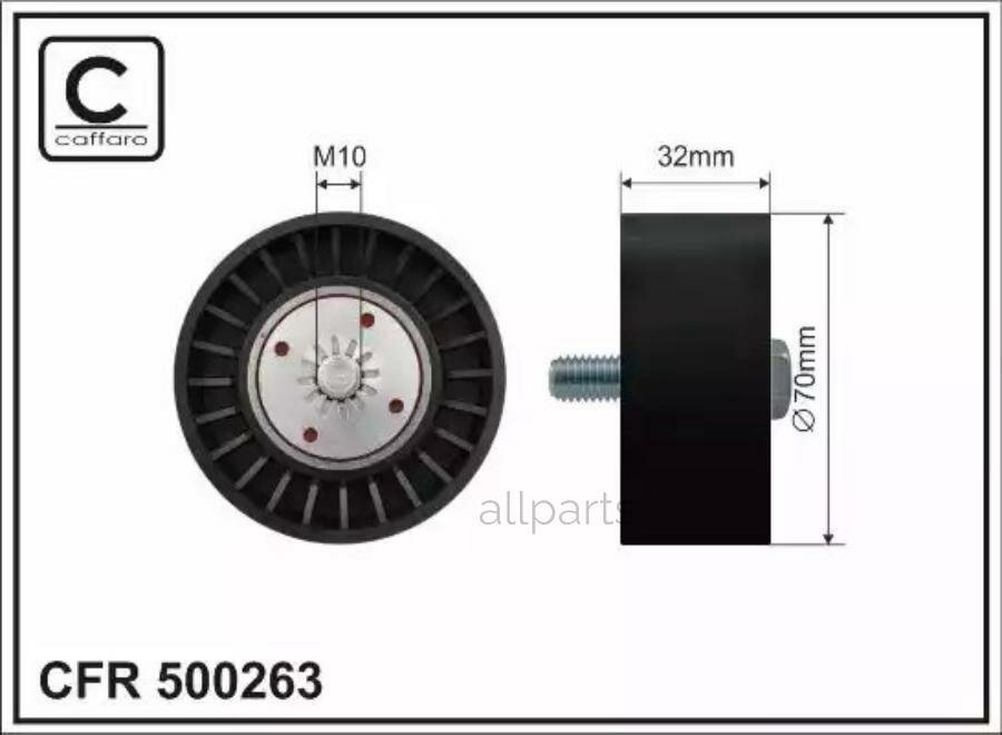 CAFFARO 500263 Ролик поликлин. ремня
