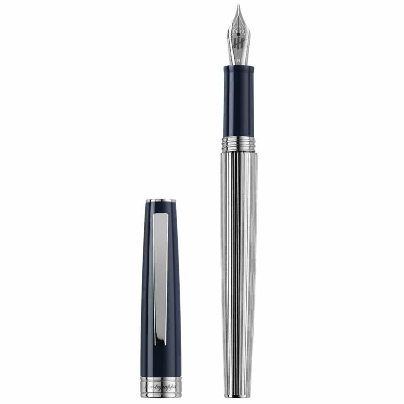 Перьевая ручка Montegrappa Armonia Duetto Dark Blue Steel F. Артикул ARMD-DB-FP-F