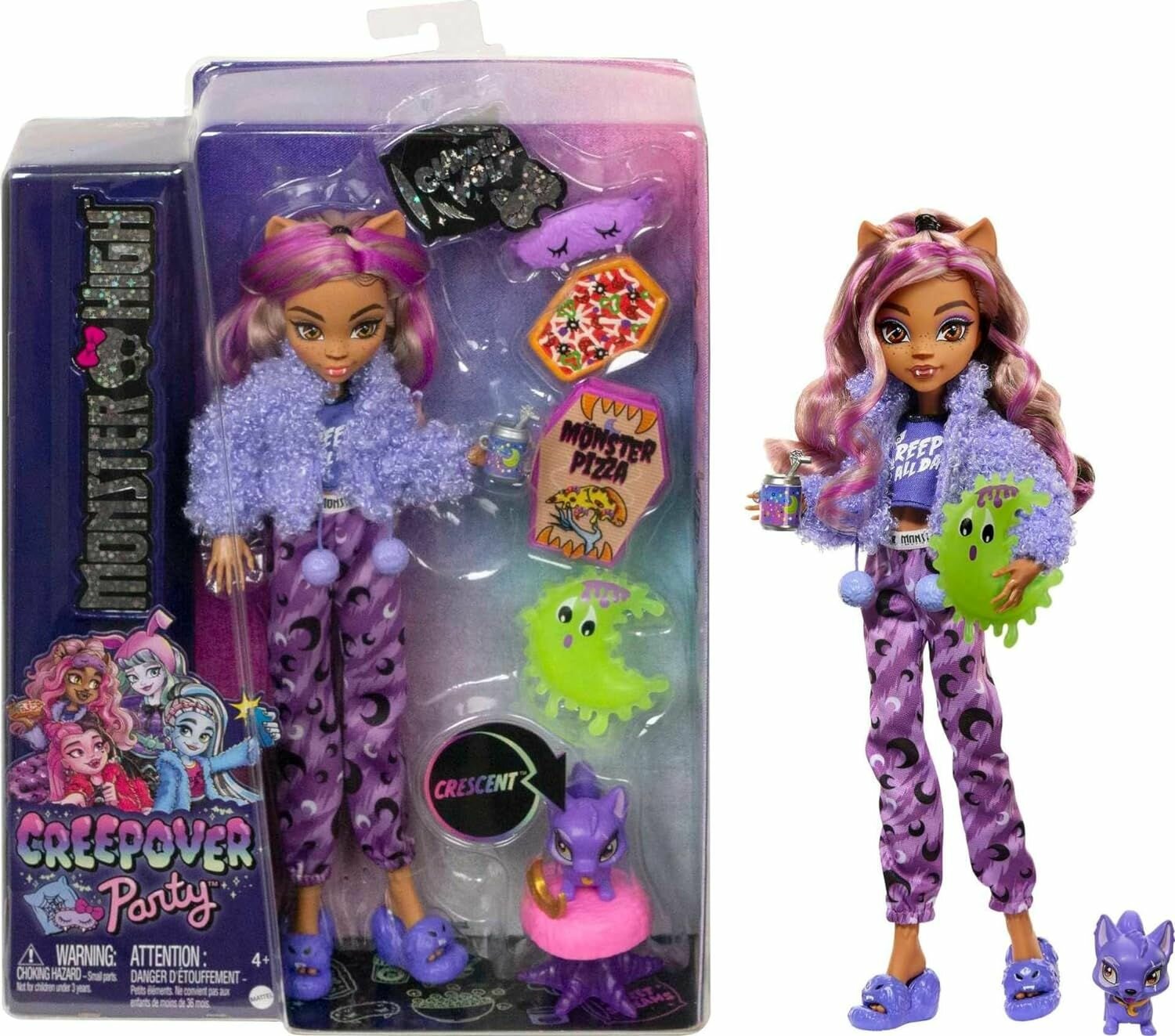 Кукла Monster High Clawdeen Wolf Creepover Party Клодин Вульф, HKY67