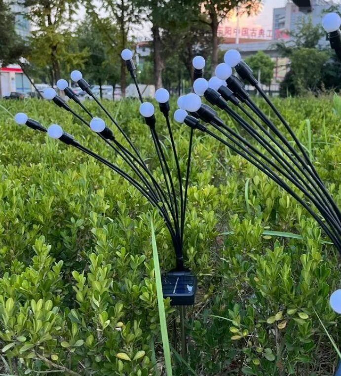 Уличный светильник Светлячок 10 лампочек на солнечной батарее в комплекте 2 шт