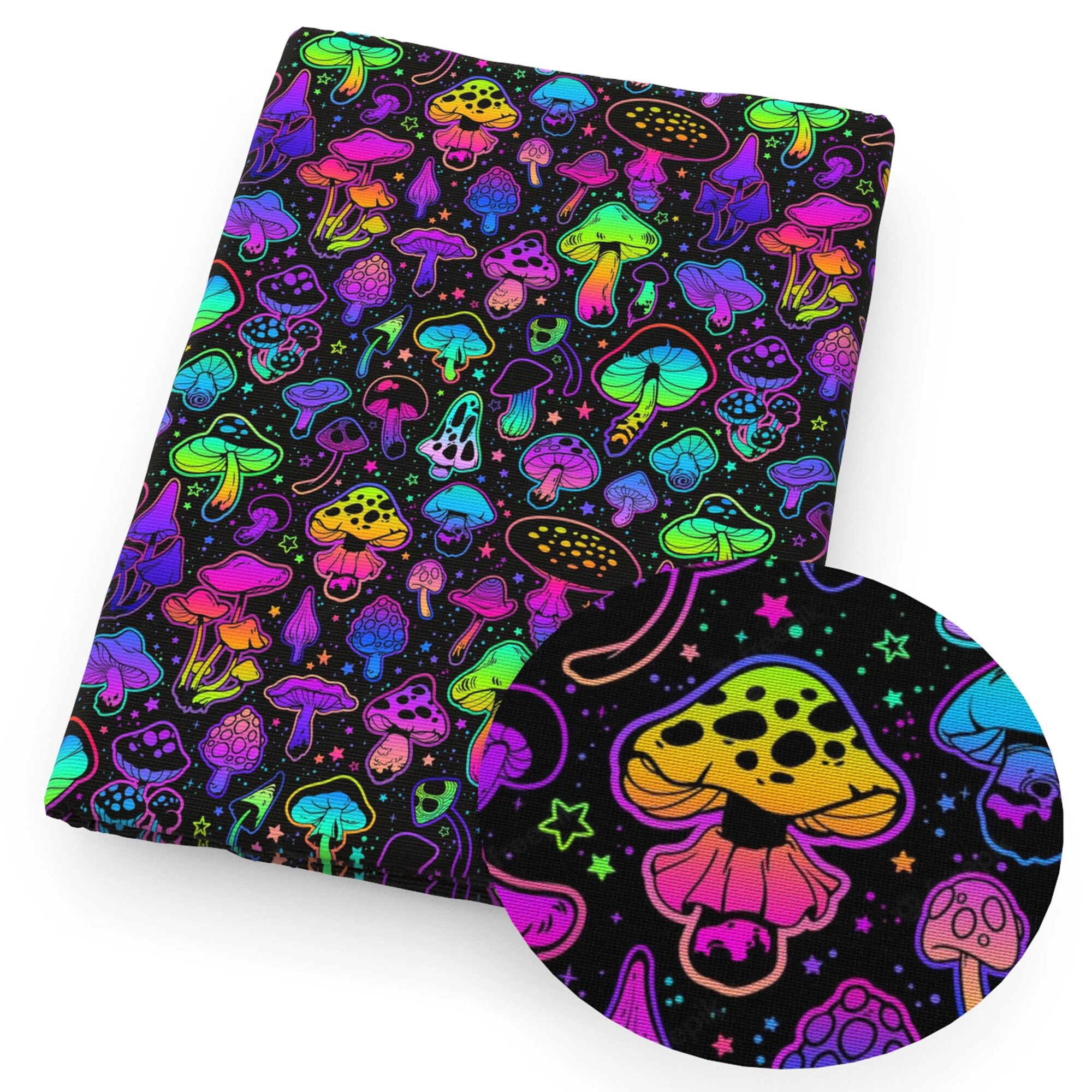 Черная грибная ткань полиэстер хлопок 50*145 см для шитья Polyester Cotton, 1223276