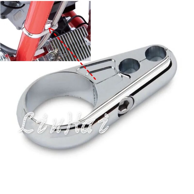 Мотоциклетный держатель 1 дюйм, зажим для кабеля руля, рамы, сцепления, тормоза, троса, подходит для Harley