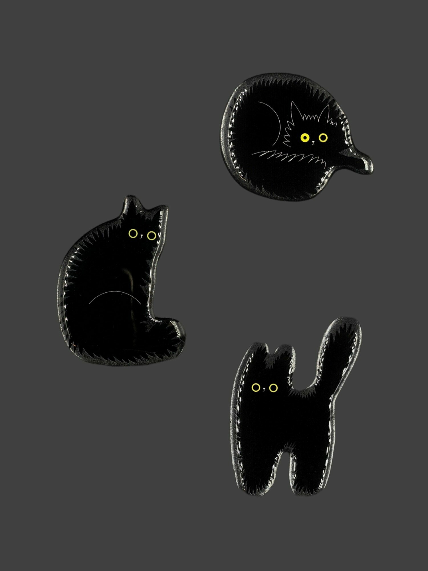 Объемные стикеры "Тревожные котики", набор 3 шт