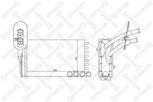 10-35116-SX_радиатор печки VW Golf Passat Polo Scirocco, Seat Ibiza Stellox арт. 1035116SX