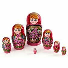 Матрешка "7в1" расписная Русские народные игрушки, 7 кукол, высота 19 см, диаметр 10 см