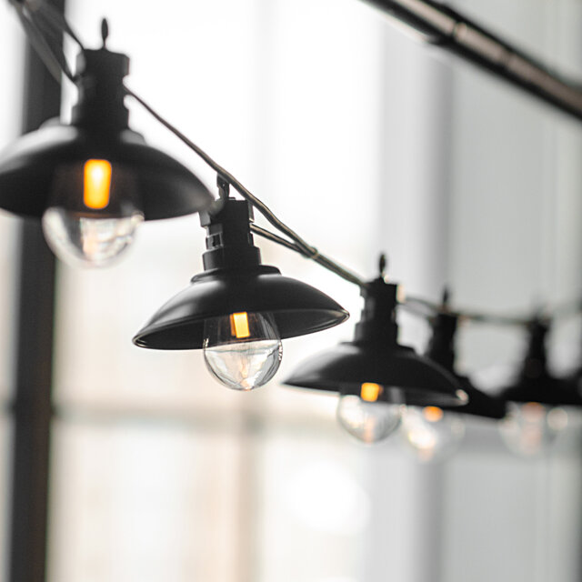 Гирлянда из лампочек Beach Party Lights 5 м, 10 ламп, экстра теплые LED, черный ПВХ, соединяемая, IP44, Winter Deco, ECO-010-E-IS4-BCCL-A