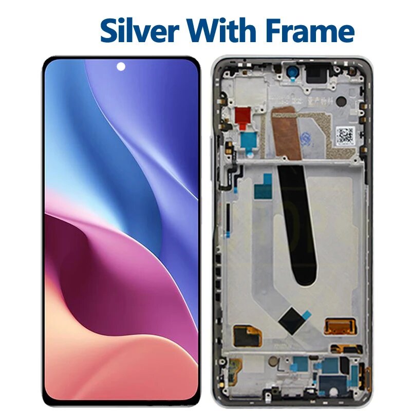 6,67 "экран для Xiaomi Poco F3 M2012K11AG ЖК-экран с рамкой, сенсорная панель, Ori SilverFrame