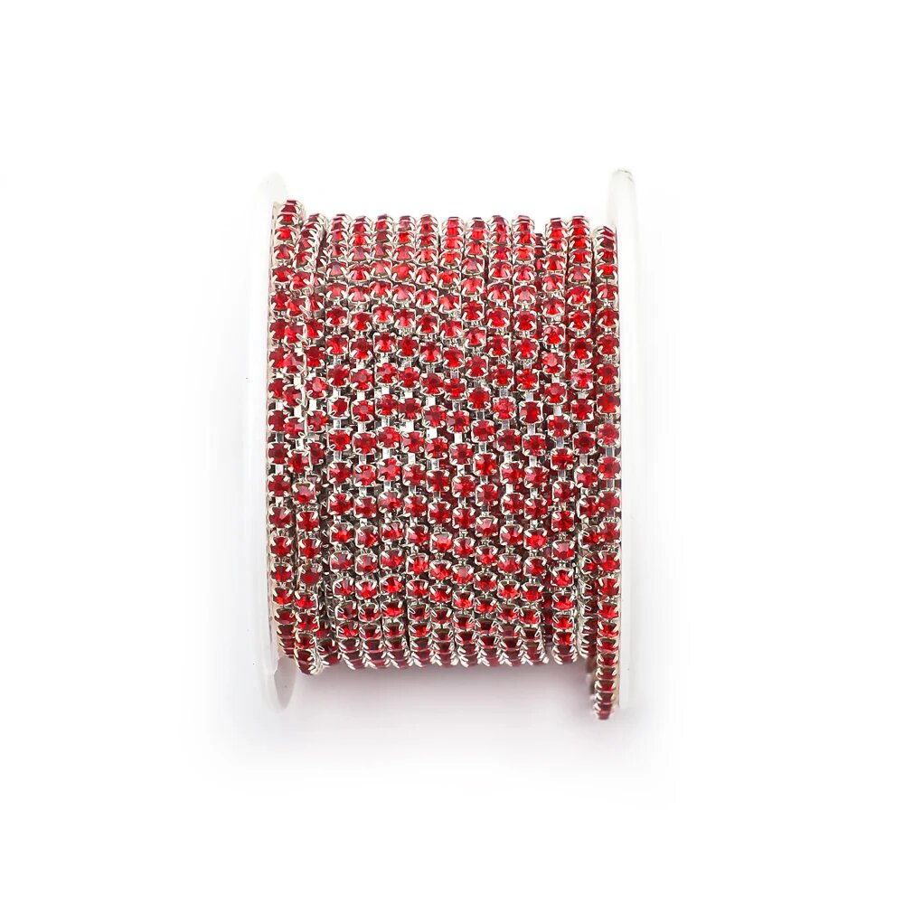 1 ярд, 10 ярдов/рулон SS6-SS18, цепочка со стразами и кристаллами, пришитая клеевая цепочка со стразами, цепочка для чашки для одежды, аксессуары для цепочек «сделай сам»