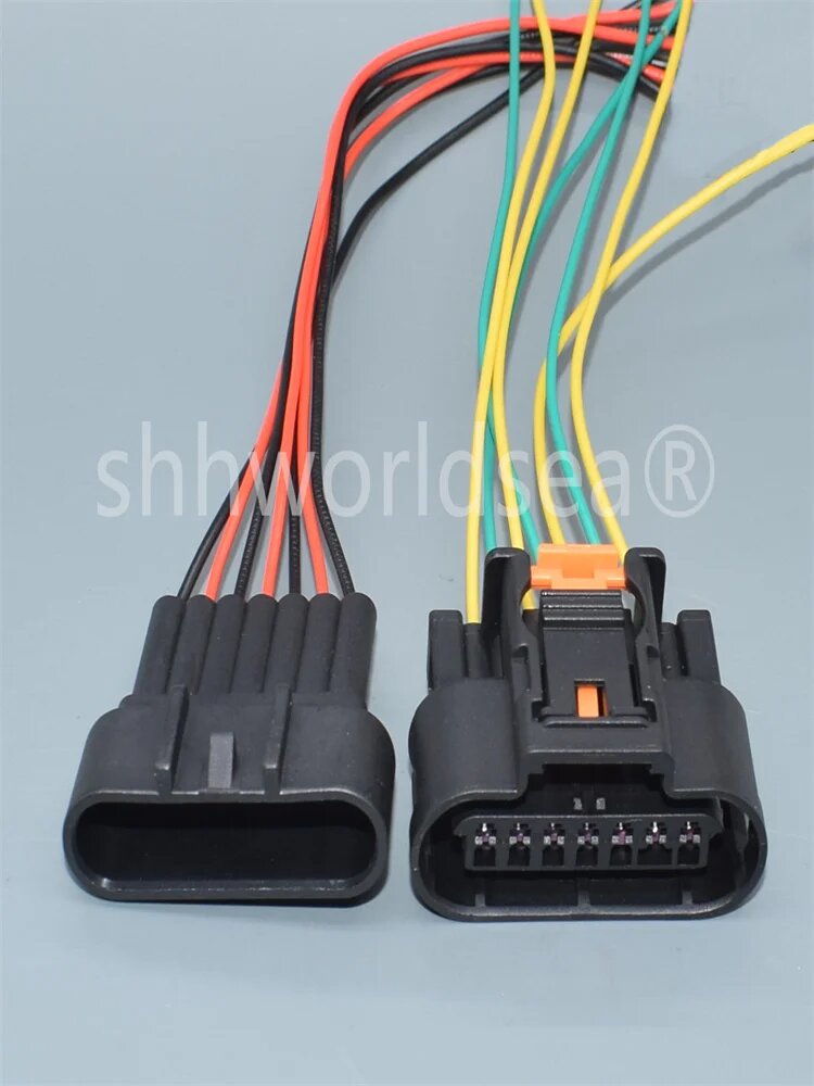 Разъем автомобильный 7pin, 1pair female male