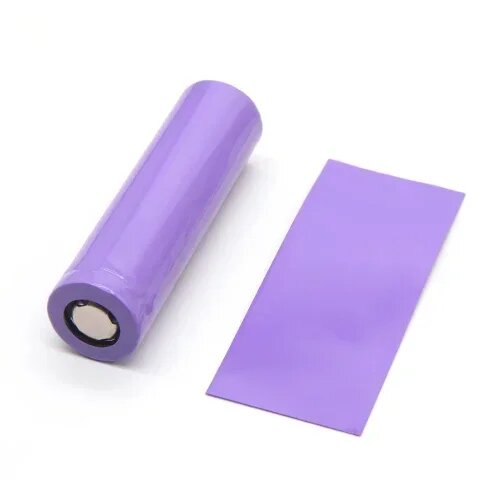 Термоусадочная трубка ПВХ для аккумуляторов 18650/21700/26650 Purple, 50 pieces, 18650 Film