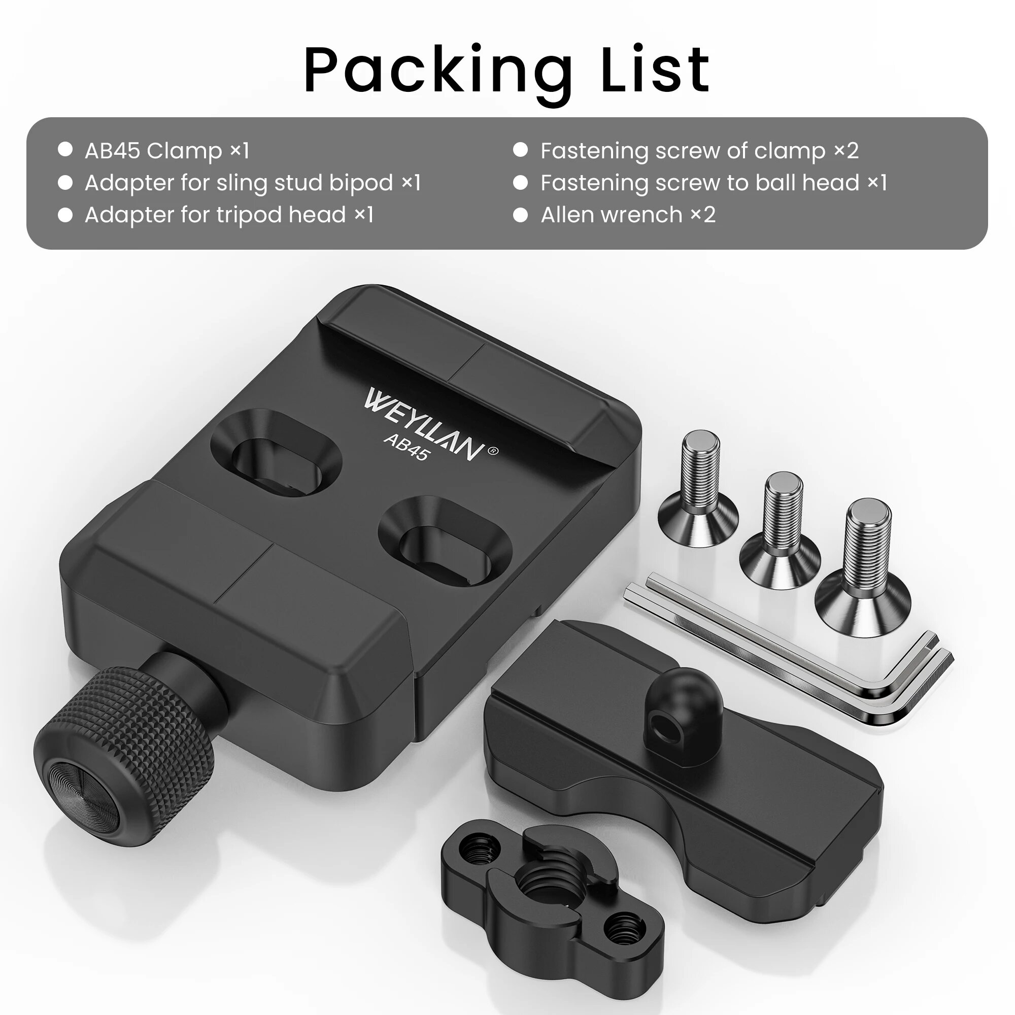 WEYLLAN AB45 Clamp, черный