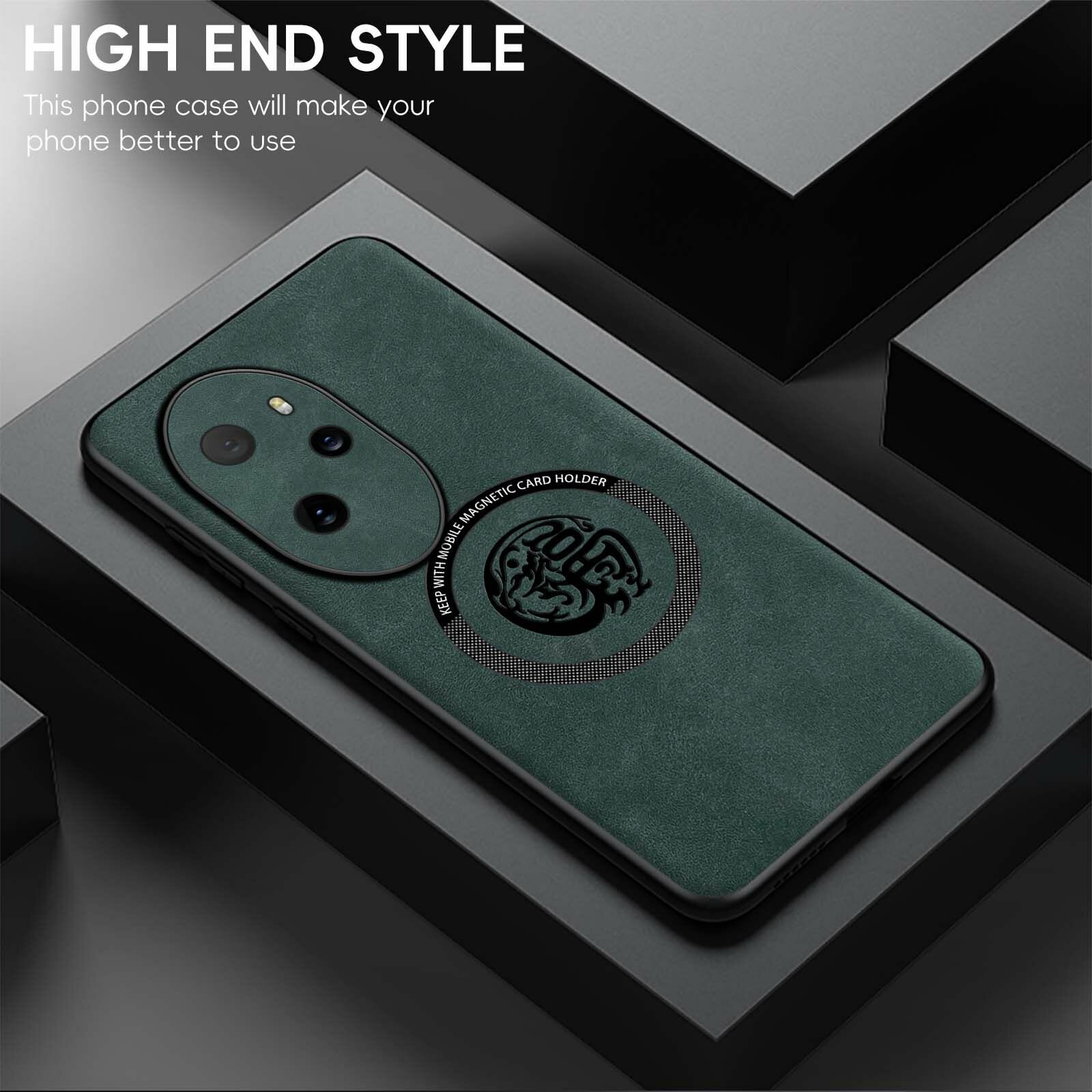 Чехол для смартфона Honor 100 Pro / Хонор 100 Про Роскошная кожа magsafe противоударный , Защита от падения, Корпус мобильного телефона с защитой камеры