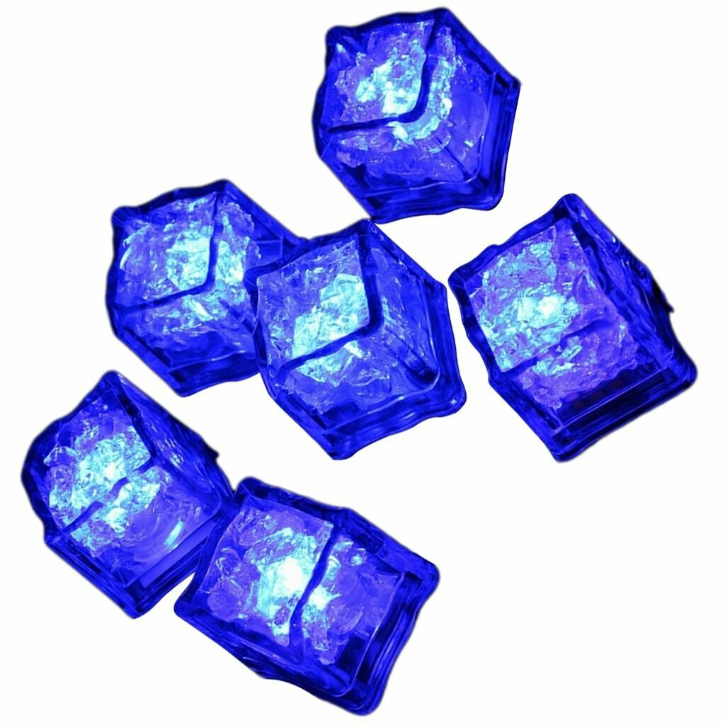 12 комплектов светодиодных кубиков льда для напитков, светящийся поднос, напитки, ювелирные изделия, украшения вечеринок, необходимые красочные принадлежности бара