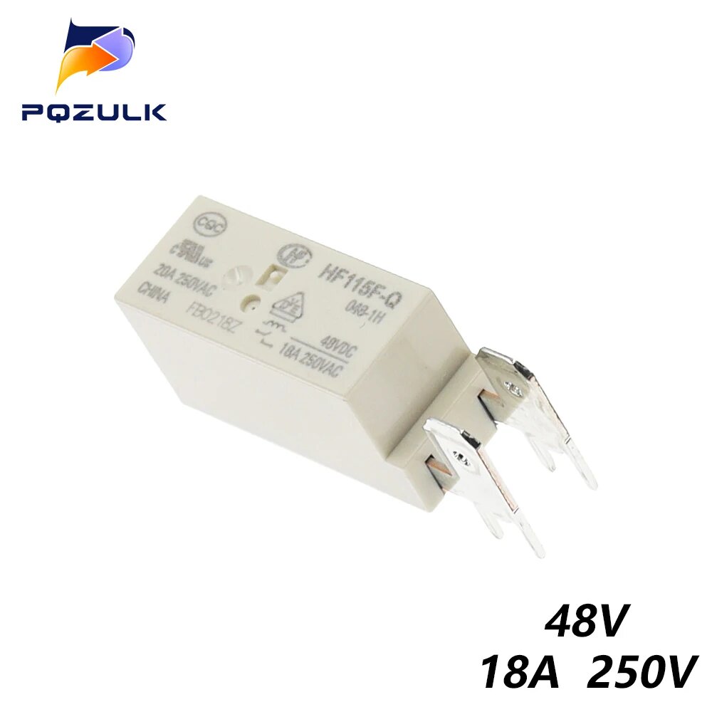 Реле мощности HONGFA HF115F-Q JQX-115F-Q 18A 5VDC (10 шт.) HF1115F-Q 48V
