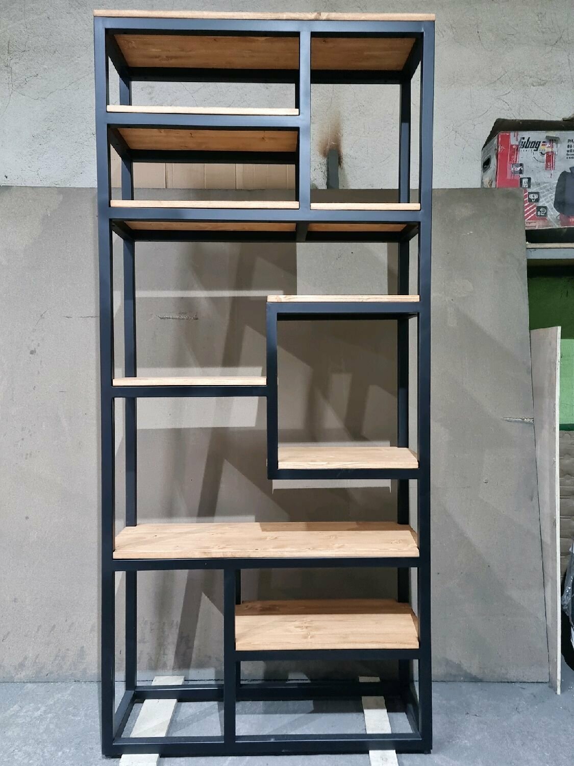 Стеллаж "EasyLOFT" в стиле лофт, для дома и офиса, 90х30х200 см.