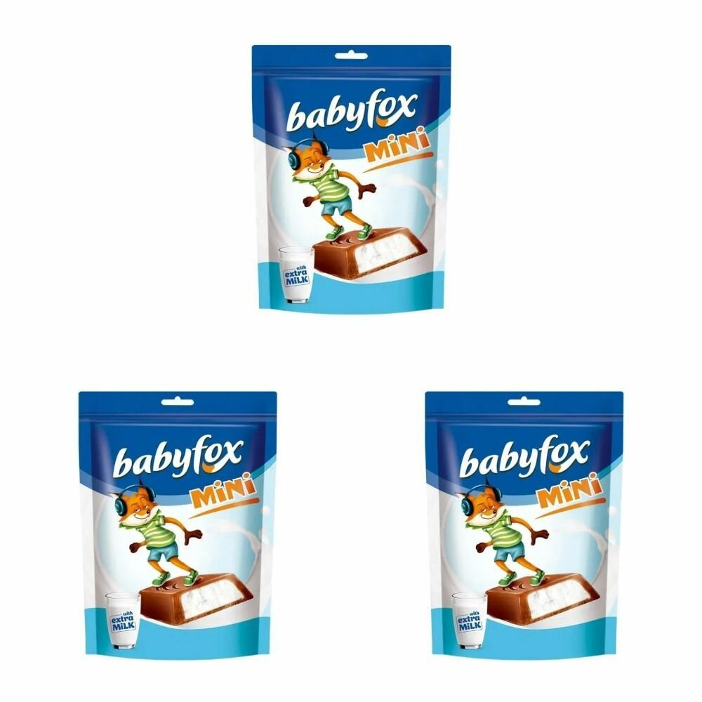 BabyFox Конфеты шоколадные с молочной начинкой, 130 г - 3 шт