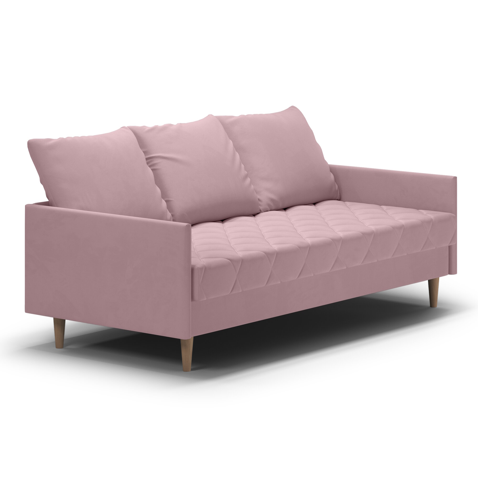 Кушетка WESTENY "ART-313" 200x94x62, 90x190, 1 место, розовый велюр